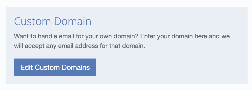 Custom Domains: Receiving Email with Your Own Domain